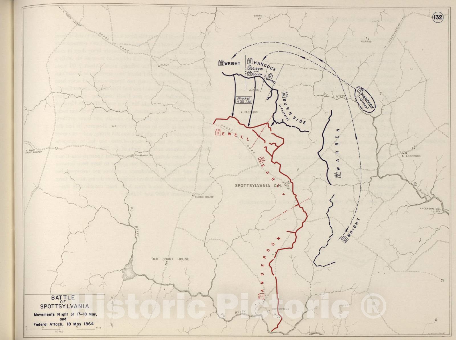 Historic 1962 Map - The West Point Atlas of The Civil War - Battle of ...