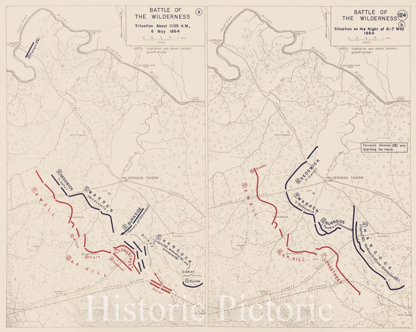Historic 1962 Map - The West Point Atlas of The Civil War - Battle of ...