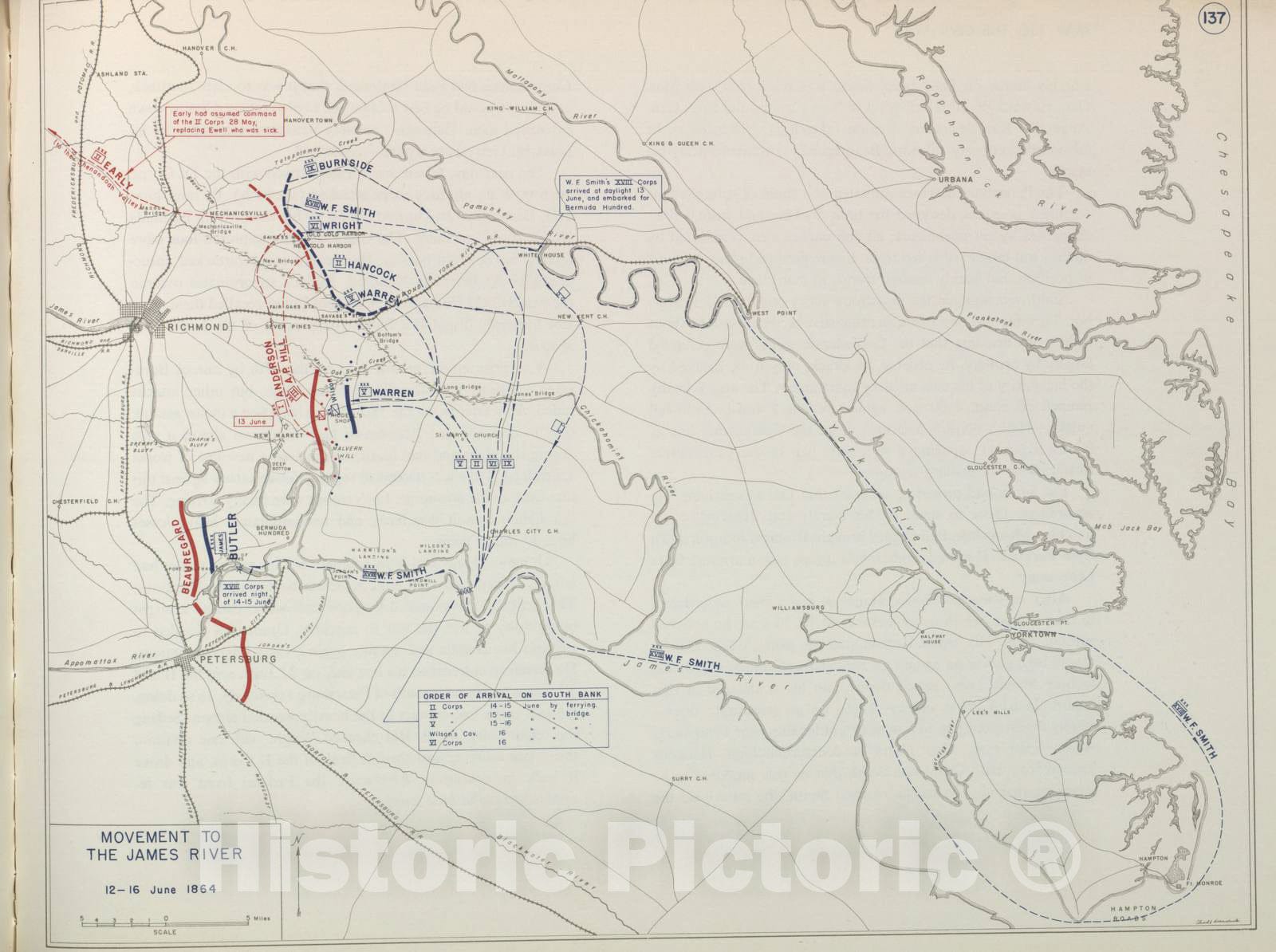 Historic 1959 Map - The West Point Atlas of American Wars - Movement t ...