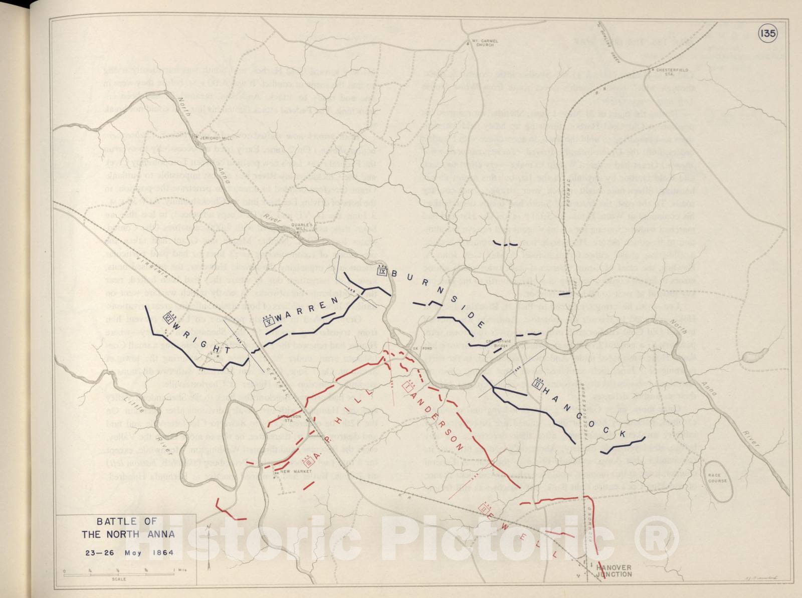 Historic 1962 Map - The West Point Atlas of The Civil War - Battle of ...