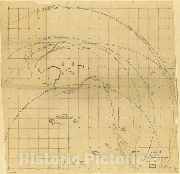 Historic 1918 Map - Position of Batteries & Units of fire : Stenay ...