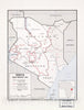 Historic 1963 Map - Kenya, Somali-inhabited Area. - Historic Pictoric