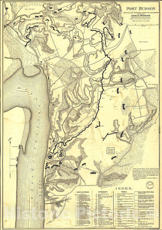 Historic 1900 Map - Port Hudson Compiled from Government surveys and O ...