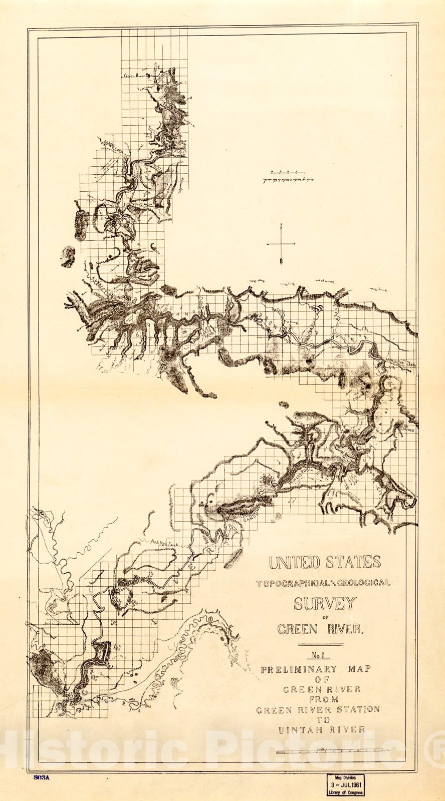 Historic 1871 Map - United States Topographical and Geological Survey ...