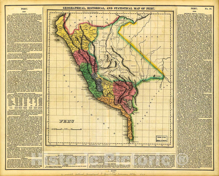 Historic 1822 Map - Peru – Historic Pictoric