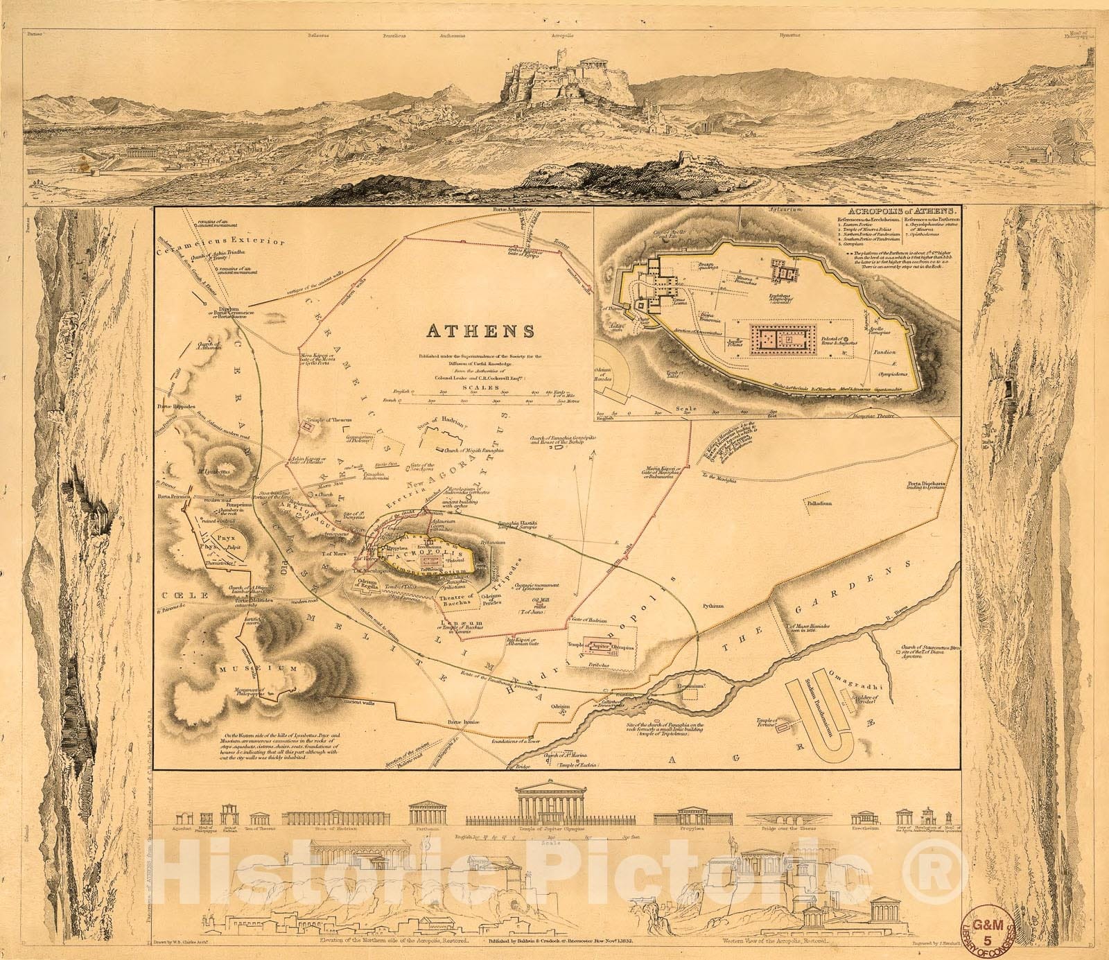 Historic 1832 Map - Athens – Historic Pictoric