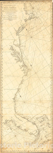 Historic 1784 Map - A New and Correct Chart of North America from Cape ...