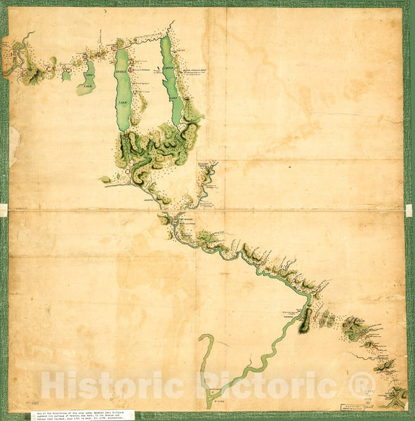 Historic 1779 Map - Map of Gen. Sullivan's March from Easton to The Se ...