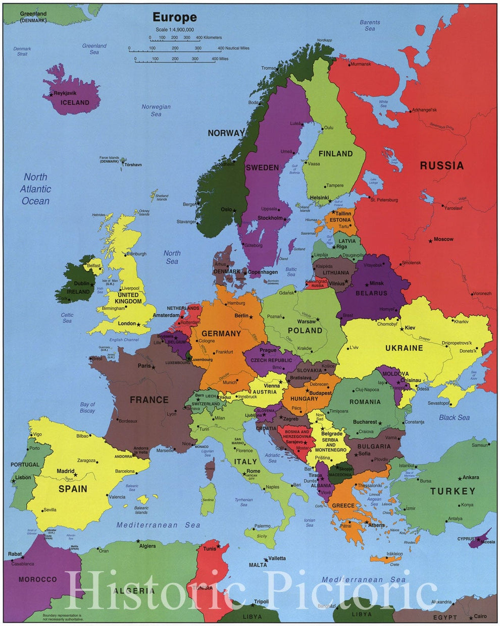 Historic 2004 Map - Europe – Historic Pictoric