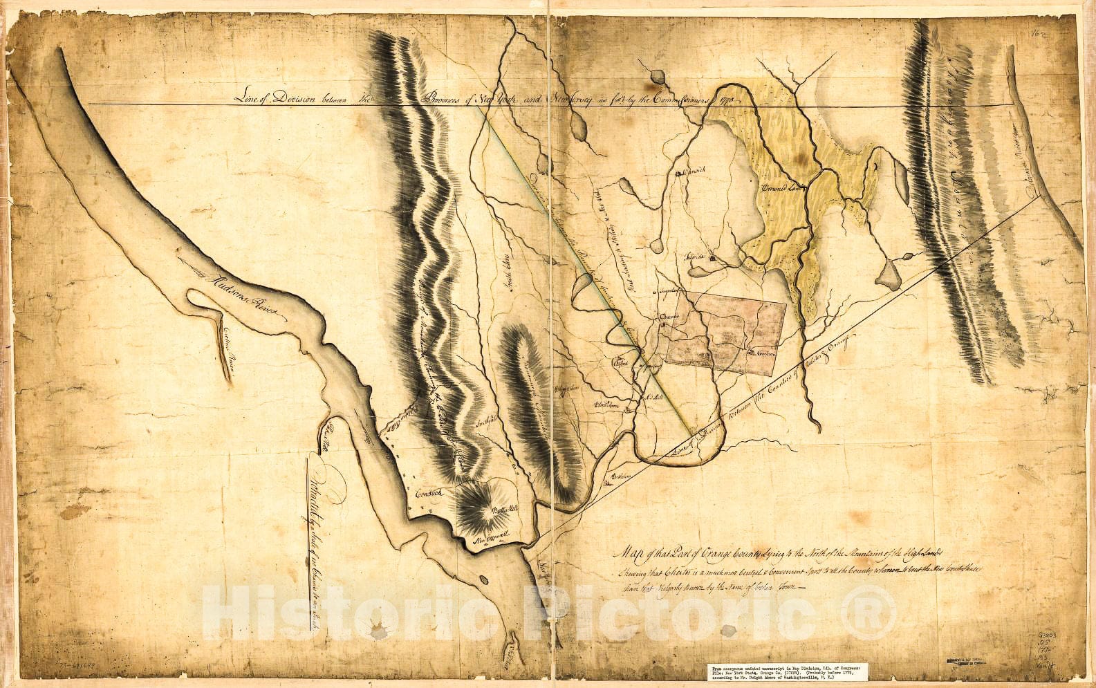 Historic 1770 Map - Map of That Part of Orange County Lying to The Nor ...