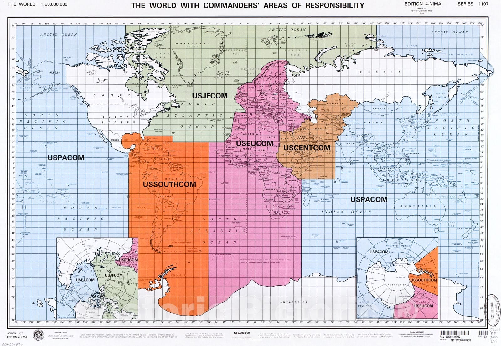 Historic 2000 Map - The World with Commanders' Areas of Responsibility ...