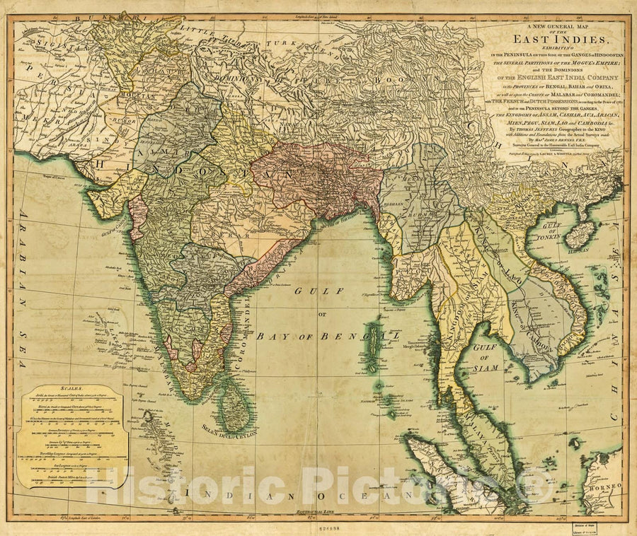 Historic 1794 Map - A New General map of The East Indies : exhibiting ...