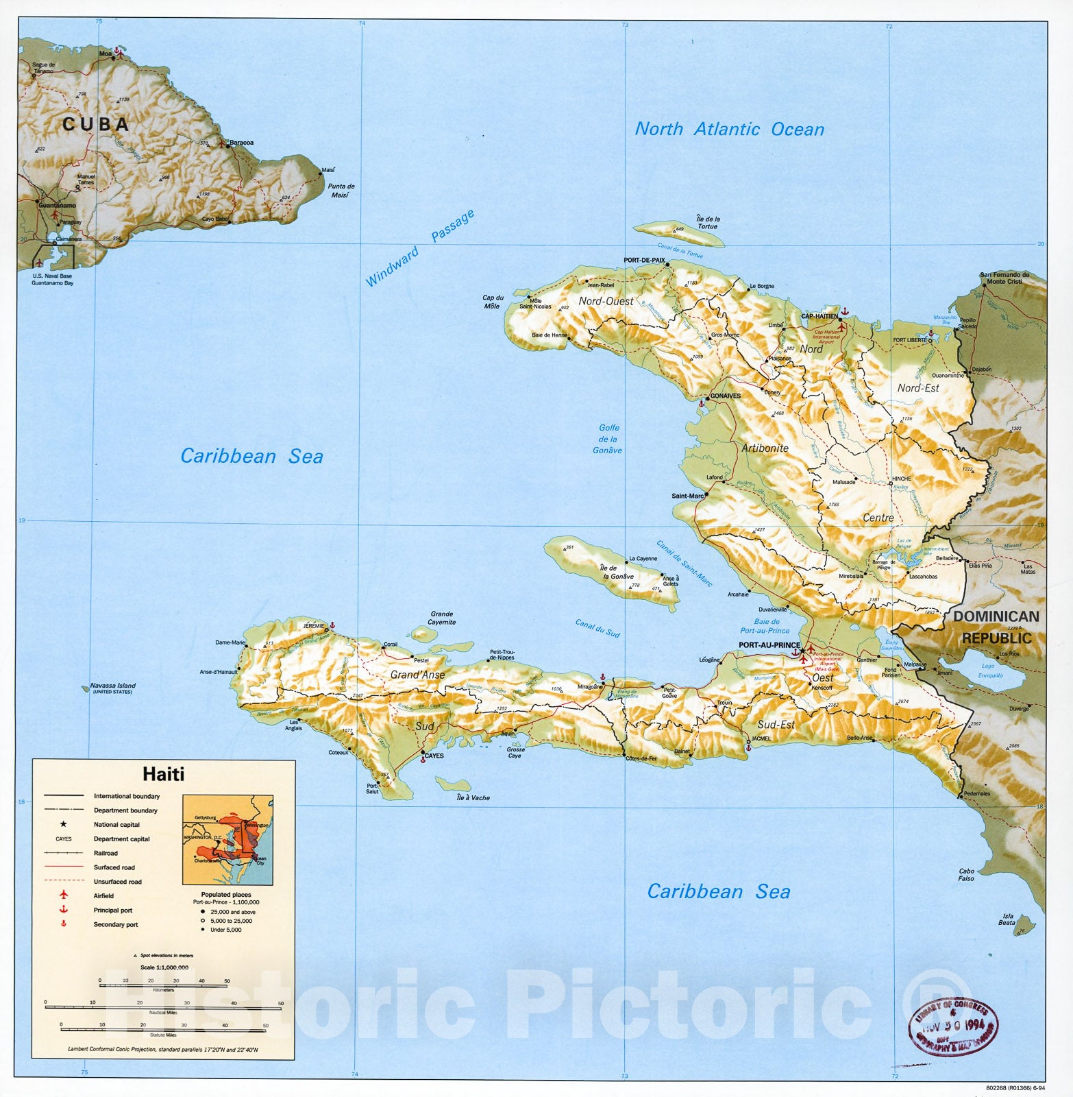 Historic 1994 Map - Haiti. – Historic Pictoric
