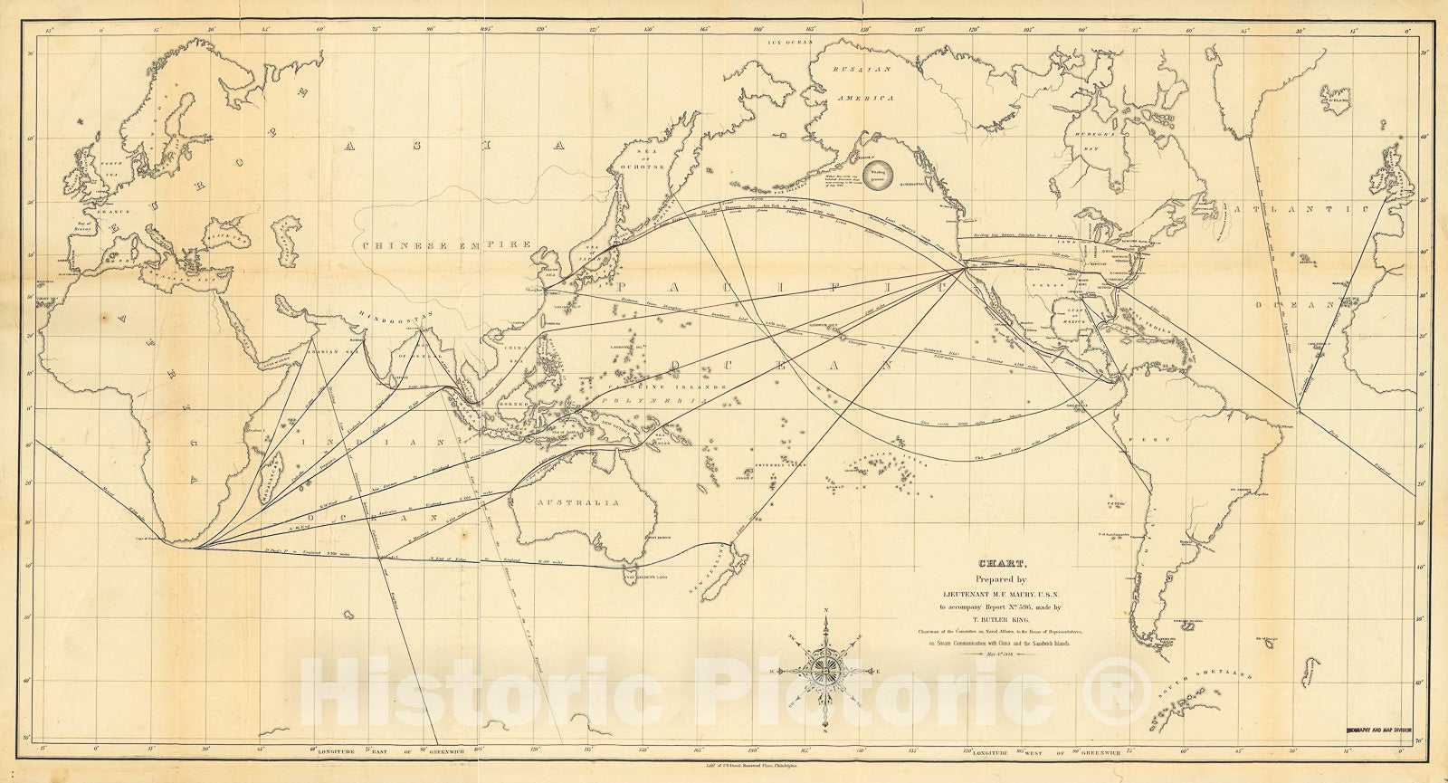 Historic 1848 Map - Chart. – Historic Pictoric