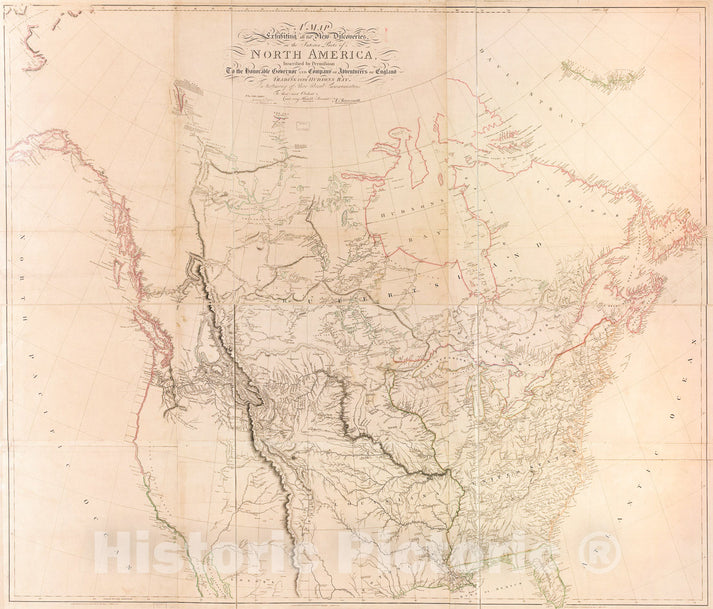 Historic 1814 Map - A map exhibiting All The New Discoveries in The In ...