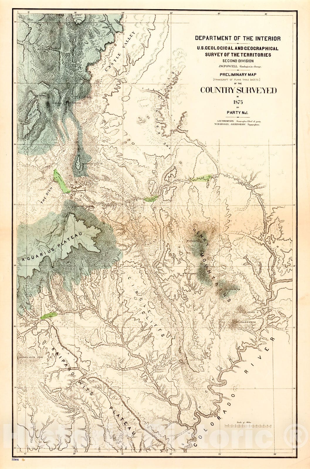Historic 1875 Map - Preliminary map Transcript of Plane Table Sheets o ...