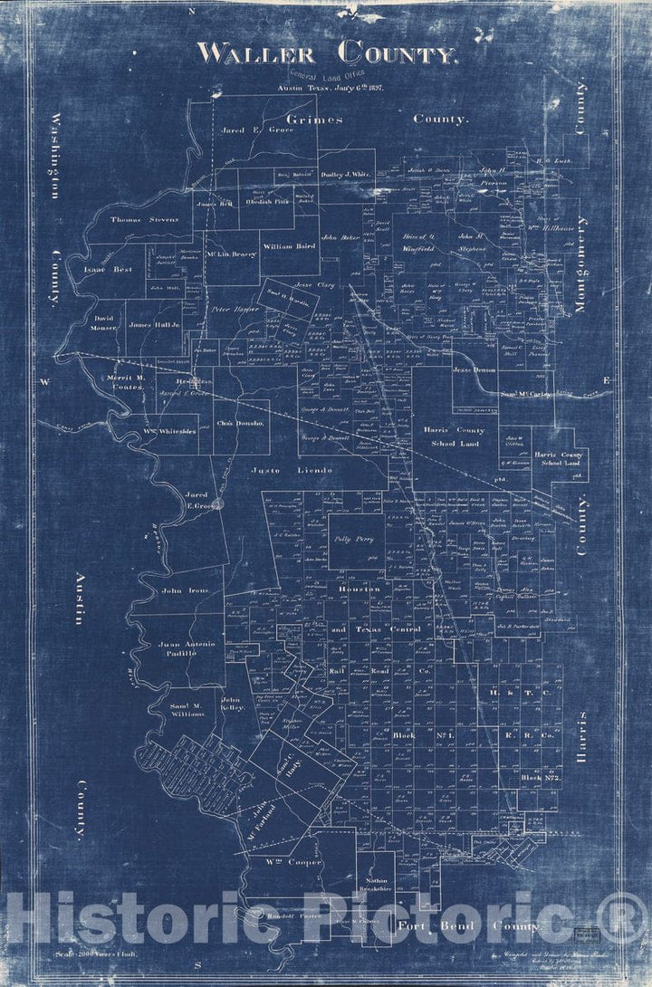 Historic 1897 Map - Waller County – Historic Pictoric