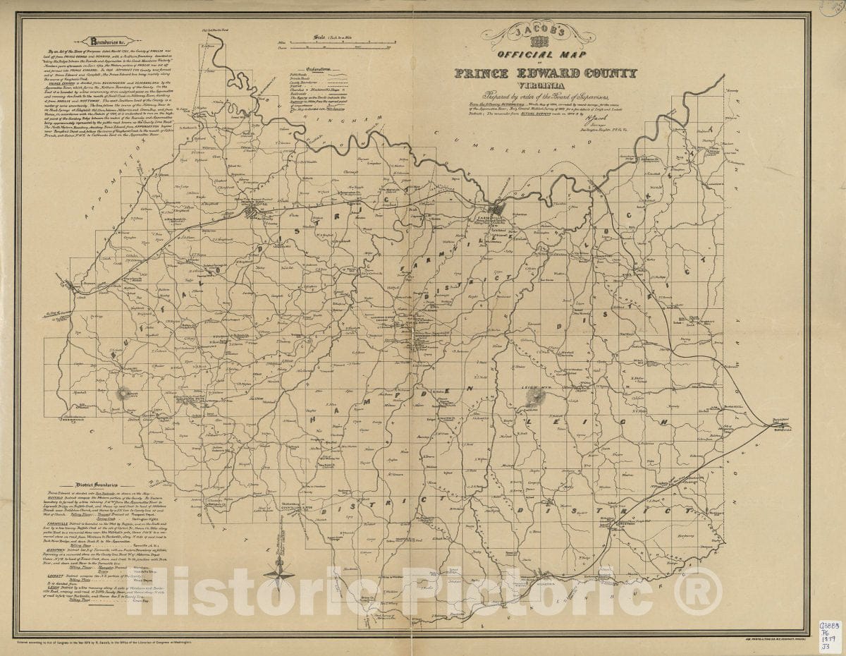 Historic 1879 Map - Jacob's 1878 Official map of Prince Edward County ...