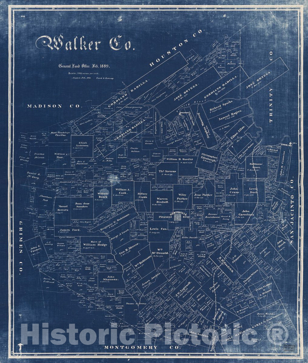 Historic 1889 Map - Walker Co. – Historic Pictoric