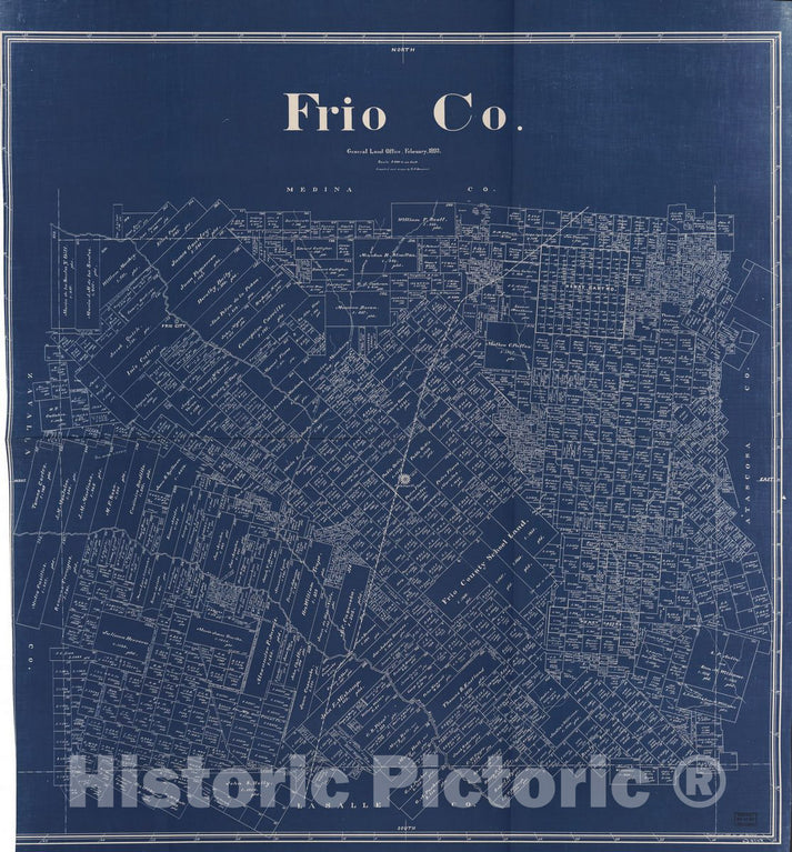 Historic 1893 Map - Frio Co. – Historic Pictoric
