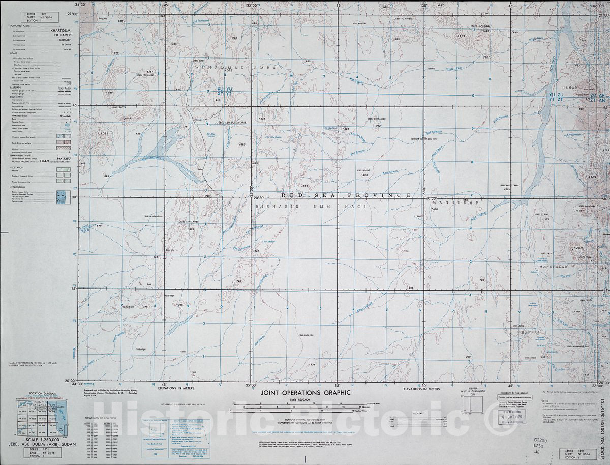 Historic Map - Joint Operations Graphic (Ground). - Jebel Abu Dueim (A ...