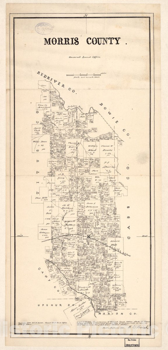 Historic 1880 Map - Morris County : General Land Office – Historic Pictoric
