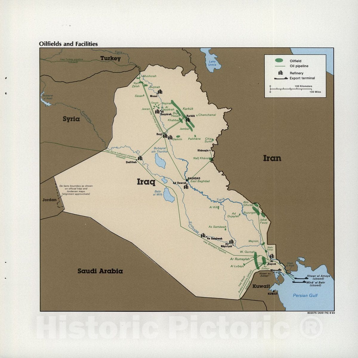 Historic Map - Iraq : a map Folio - Oil Fields and Facilities ...