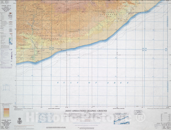 Historic Map - Joint Operations Graphic (Ground). - Ahwar, Protectorat ...