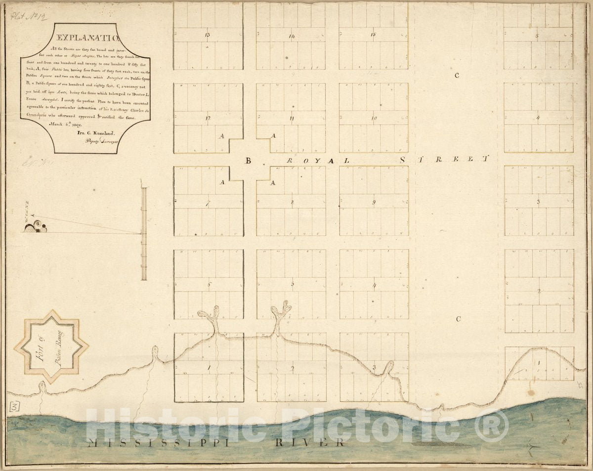 Historic 1809 Map - Map of Baton Rouge, Spanish West Florida – Historic ...