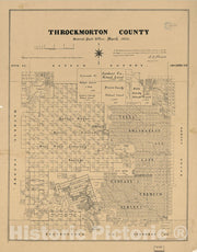 Historic 1880 Map - Throckmorton County. – Historic Pictoric