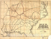 Historic 1850 Map - Map of The Rabun Gap Rail Road Route Showing its C ...