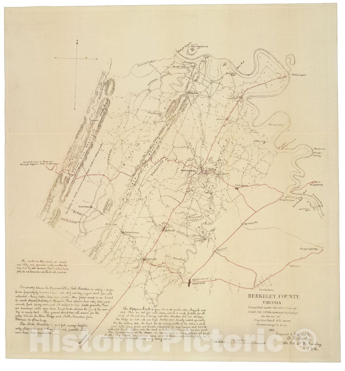Historic 1861 Map - Berkeley County, Virginia 2 – Historic Pictoric