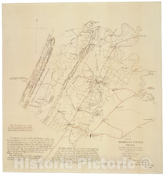 Historic 1861 Map - Berkeley County, Virginia 2 – Historic Pictoric