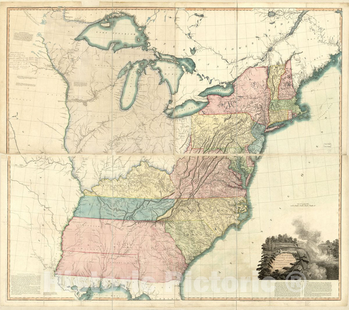 Historic 1796 Map - A map of The United States of North America ...