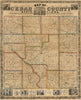 Historic 1863 Map - Map of Cedar County, State of Iowa - Historic Pictoric