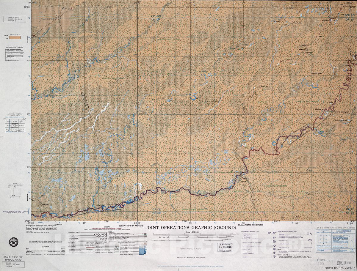 Historic Map - Joint Operations Graphic (Ground). - Haraze, Chad ...