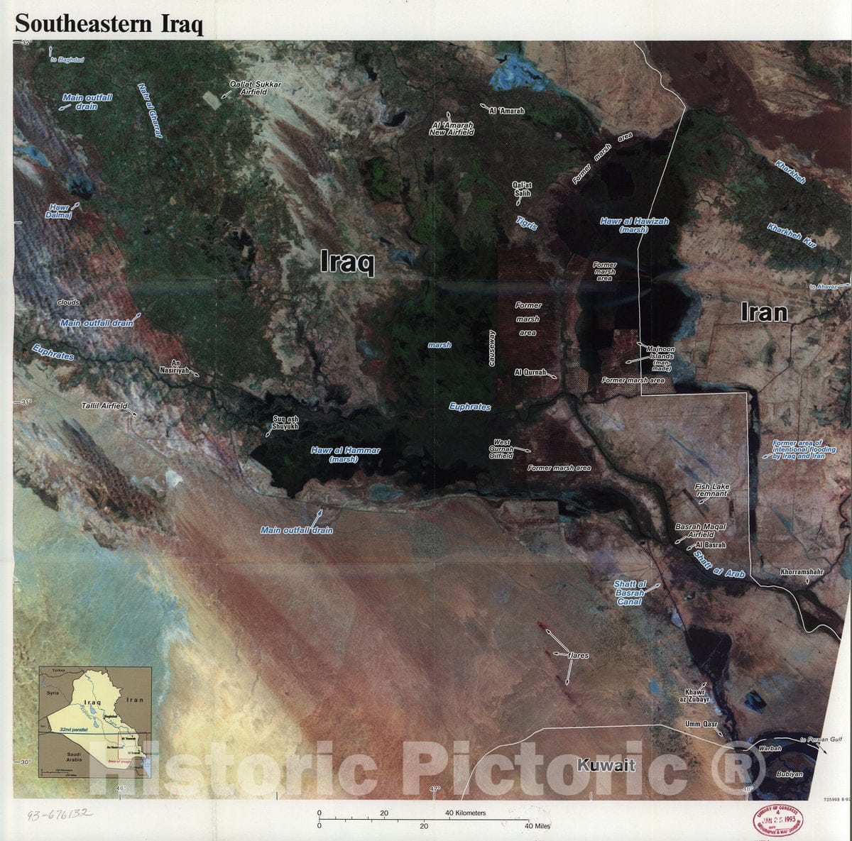 Historic Map - Iraq : a map Folio - Southeastern Iraq – Historic Pictoric