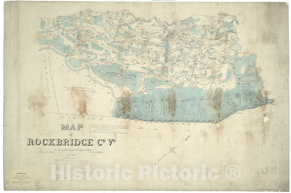 Historic 1863 Map - Map of Rockbridge Co. Va. – Historic Pictoric