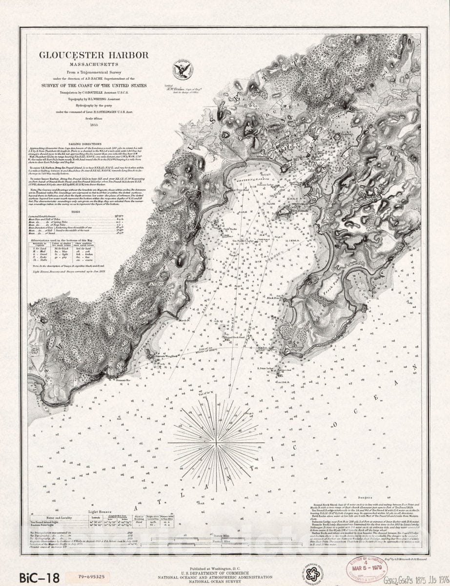 Historic 1976 Map - Gloucester Harbor, Massachusetts – Historic Pictoric