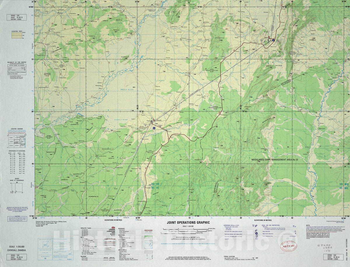 Historic Map - Joint Operations Graphic (Ground). - Chinsali, Zambia ...