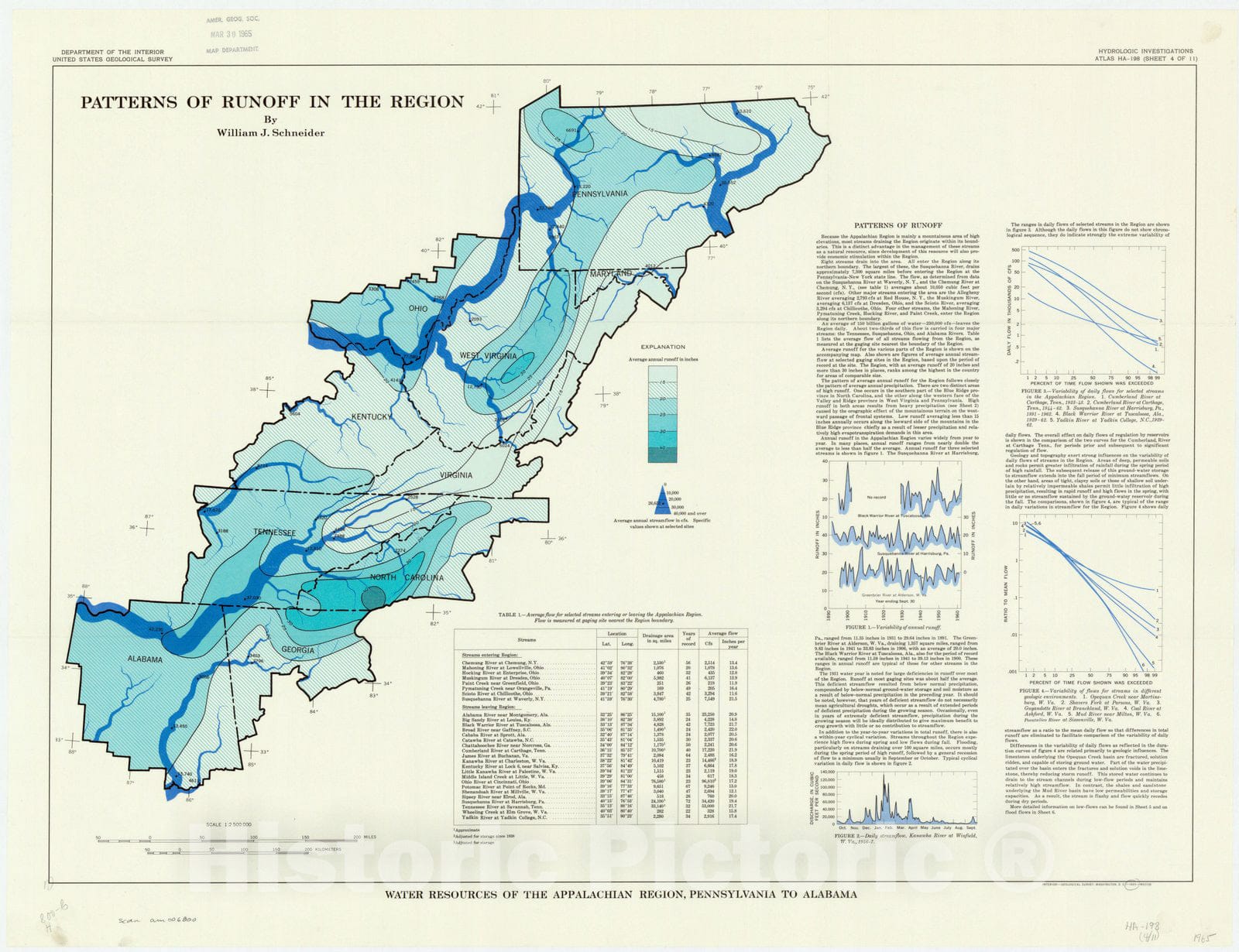Map : Appalachia 1965 6, Water resources of the Appalachian region, Pe ...