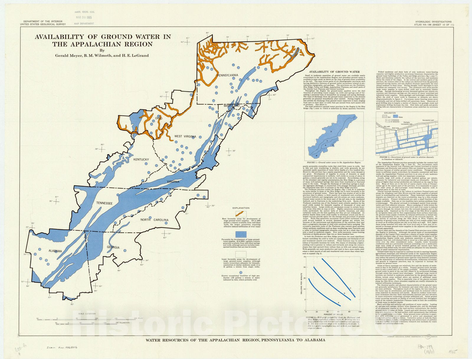 Map : Appalachia 1965 2, Water resources of the Appalachian region, Pe ...