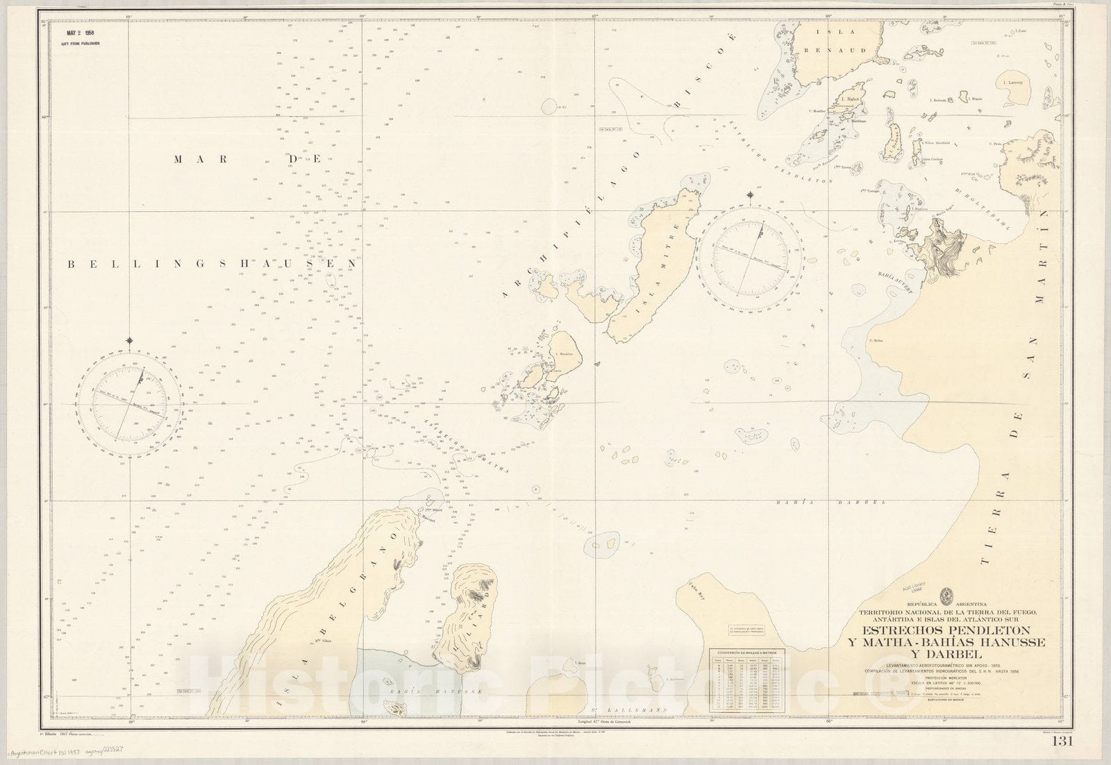 Map : Palmer Land 1957, Republica Argentina, Territorio Nacional de la ...