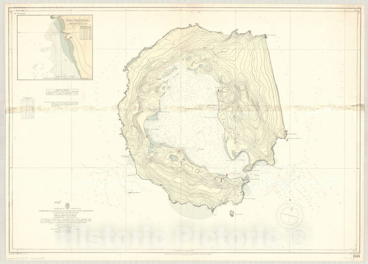 Map : Deception Island, Antarctica 1968, Republica Argentina, Territor ...