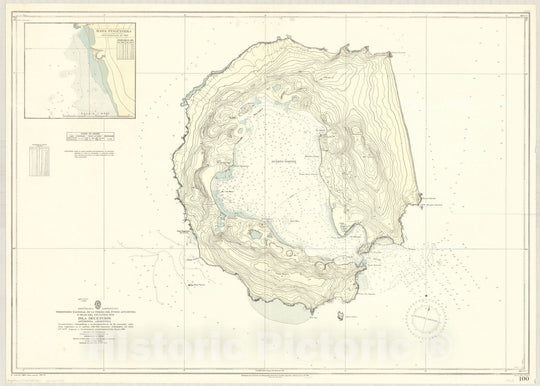 Map : Deception Island, Antarctica 1968, Republica Argentina, Territor ...