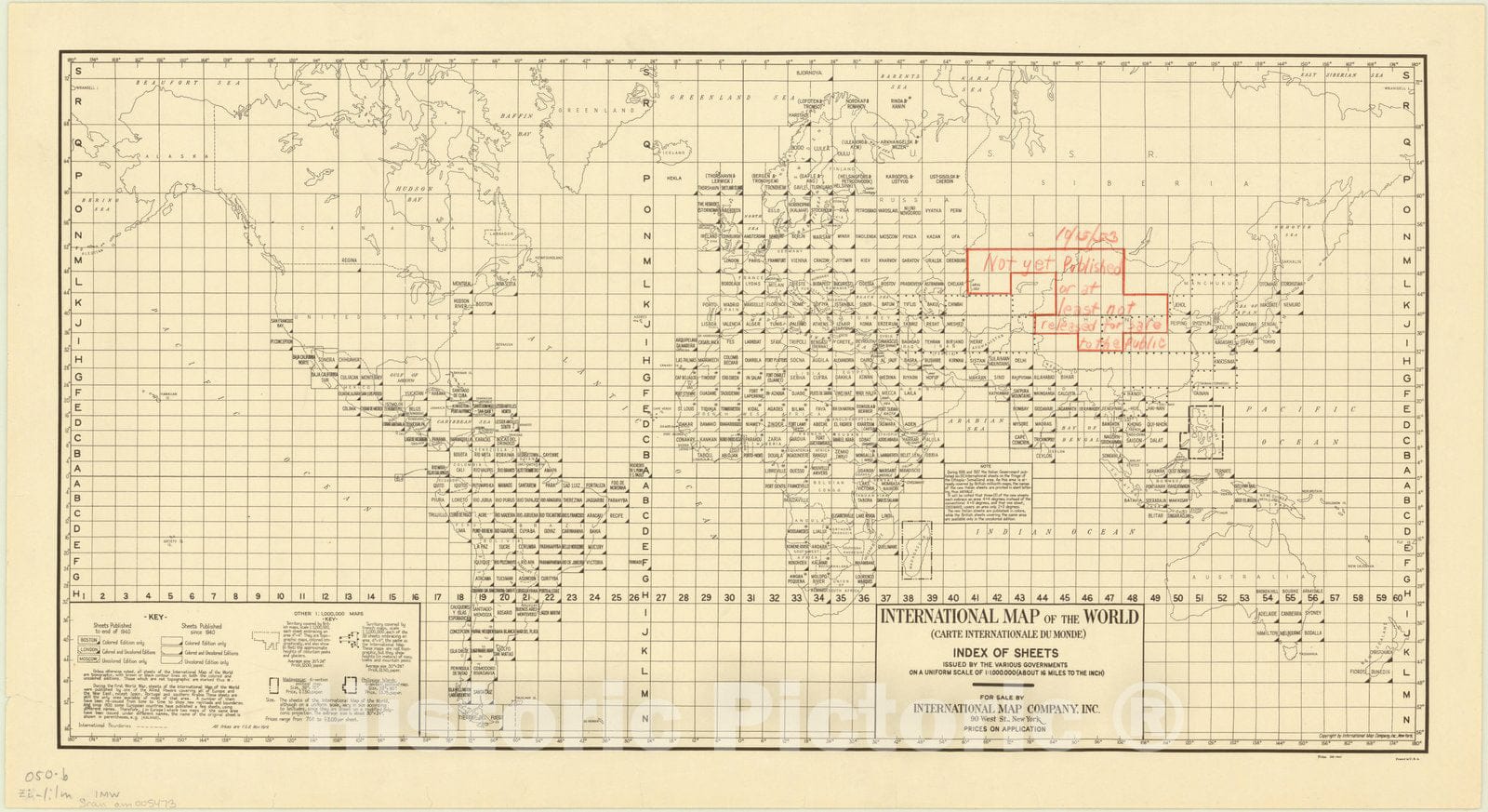 Map : World 1953, International map of the world (Carte Internationale ...