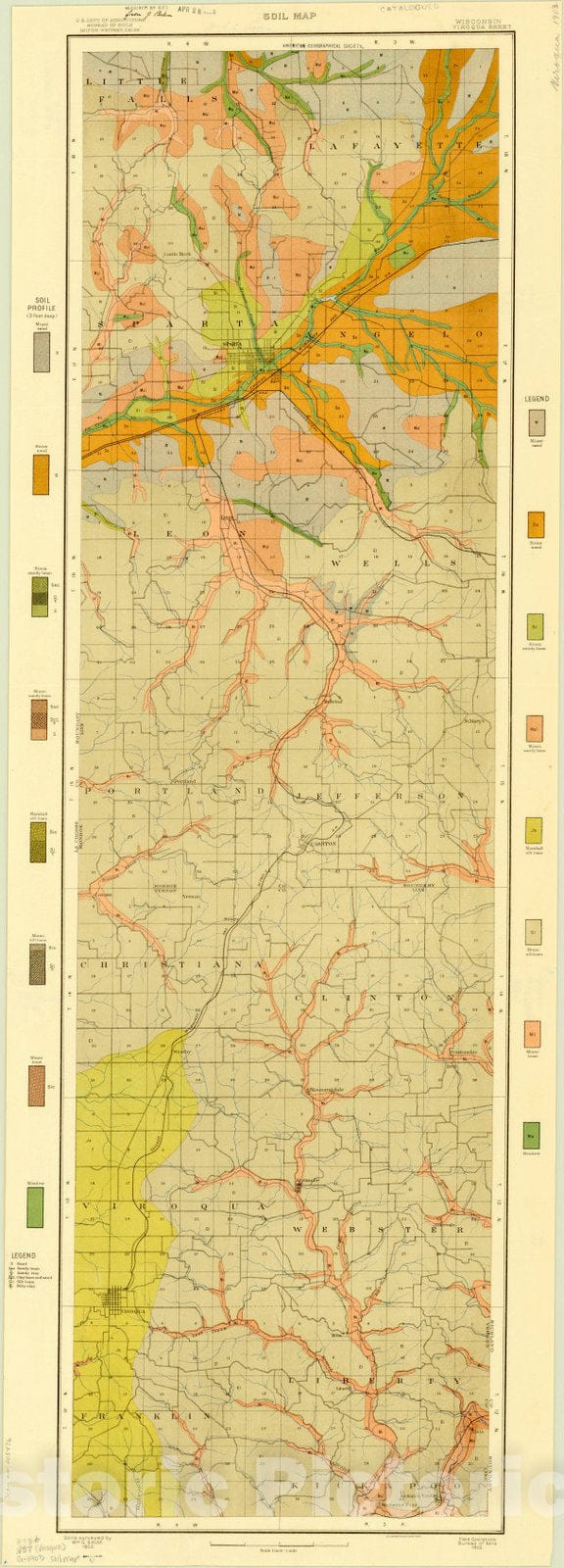 Map : Viroqua, Wisconsin 1903, Soil map, Wisconsin, Viroqua sheet , An ...