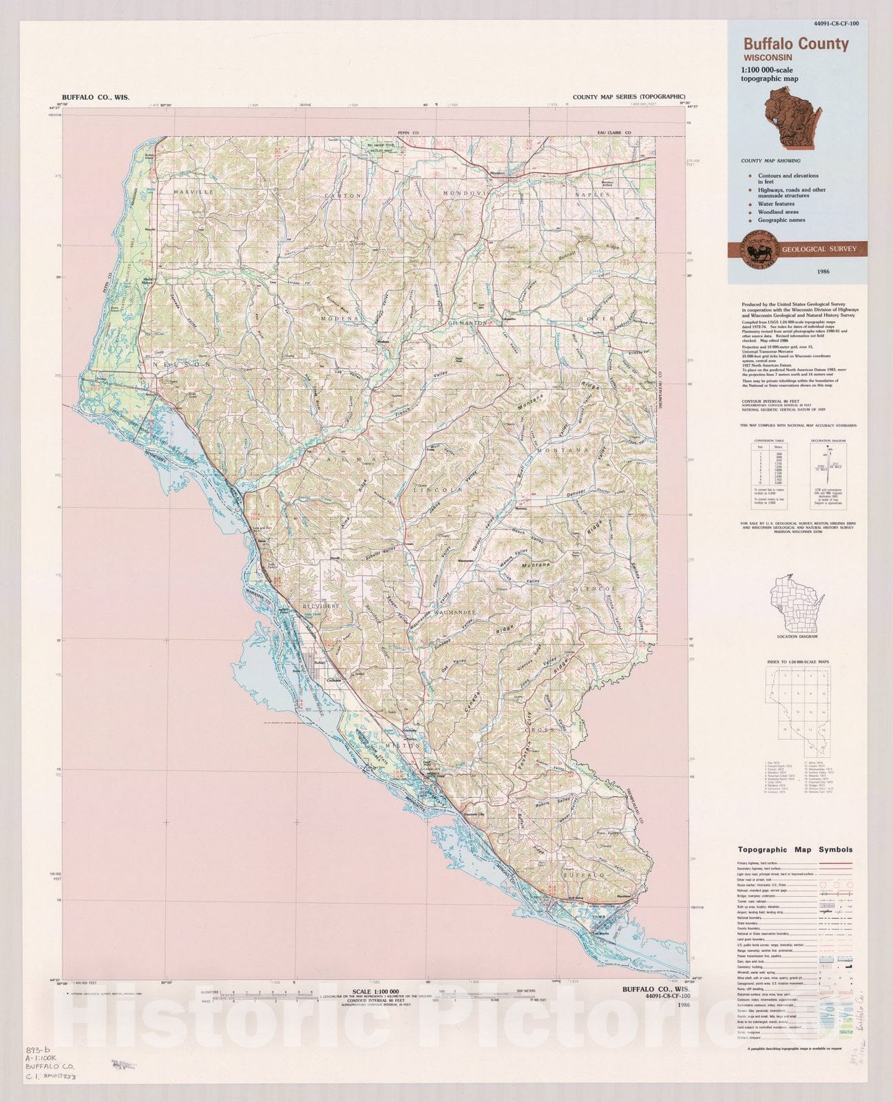 Map : Buffalo County, Wisconsin 1986 2, County map series (topographic ...