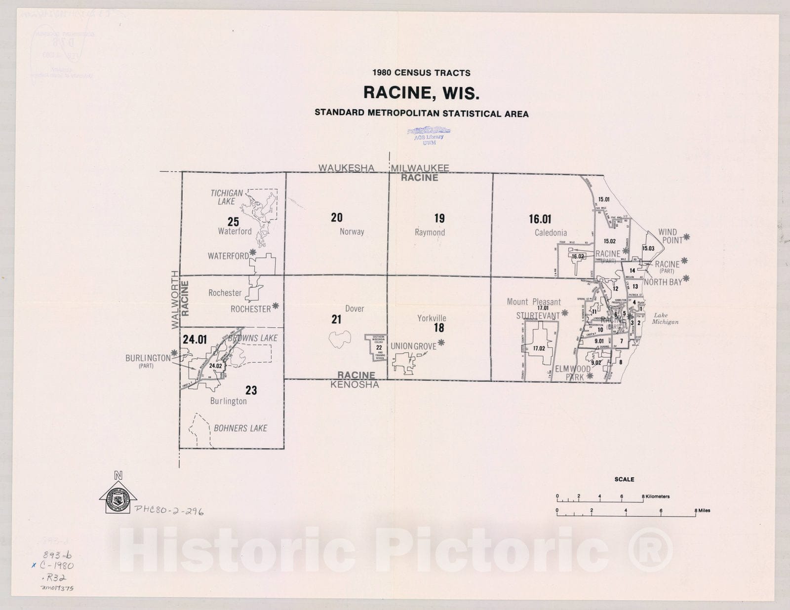 Historic Map : Racine, Wisconsin 1980, 1980 census of population and h ...