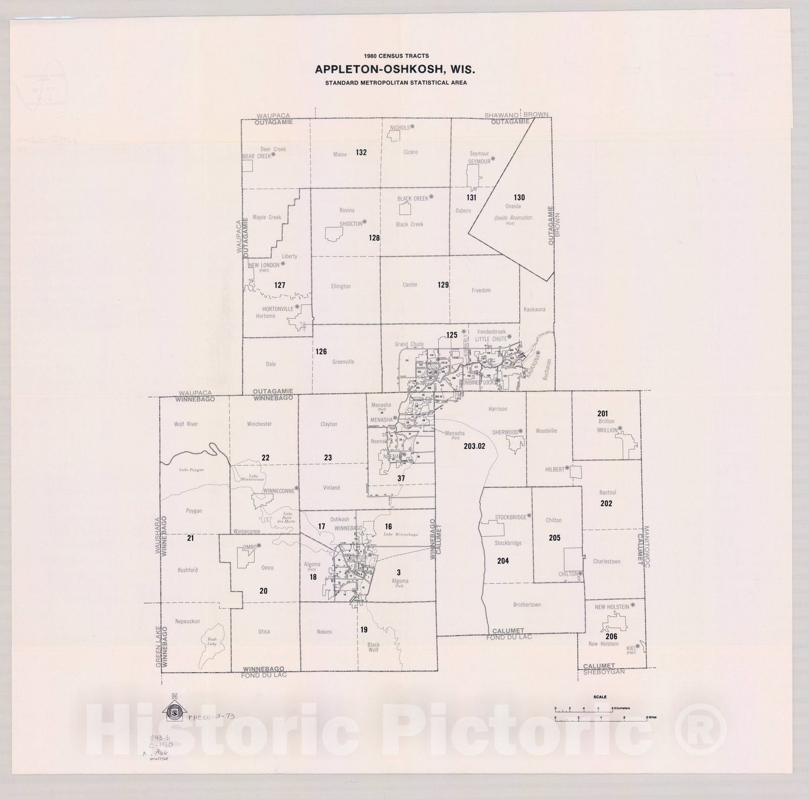 Map : Appleton-Oshkosh, Wisconsin 1980, 1980 census of population and ...